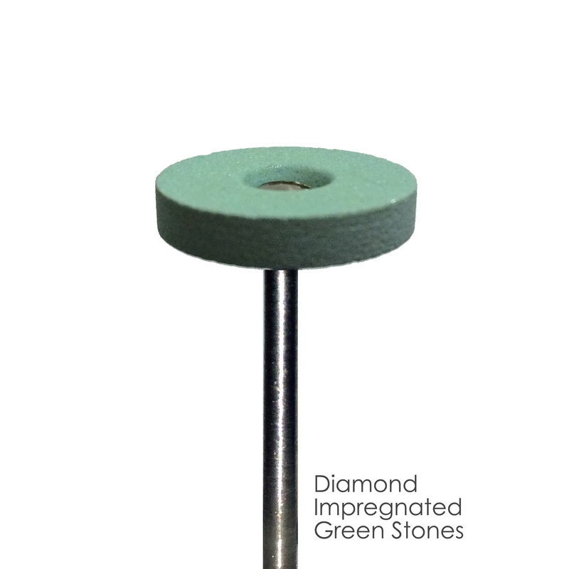 Diamond Impregnated Green Stone (Thick Wheel) - devinedentalsupplies.com